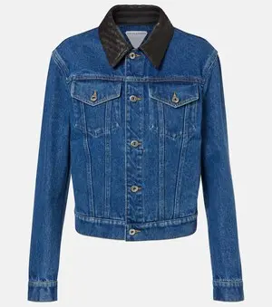 Bottega Veneta Intrecciato Denim Jacket - Blue