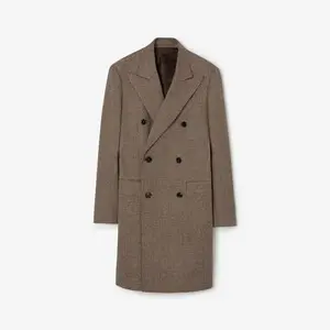 Burberry Wool Linen Blend Denbury Tailored Coat