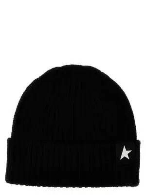 GOLDEN GOOSE Logo Label Beanie - Black