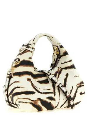GANNI Mini Hobo Zebra Print Handbag - Multicolor