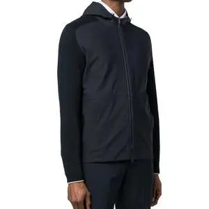 Herno Knit-sleeve Hooded Jacket