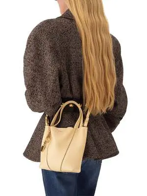 Chloé Spin Small Tote Bag In Leather - Multicolor