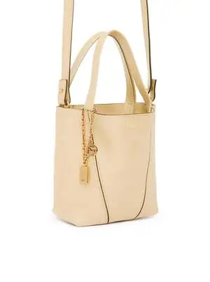 Chloé Spin Small Tote Bag In Leather - Multicolor
