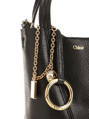 Chloé Small Spin Bag In Grained Leather - Black