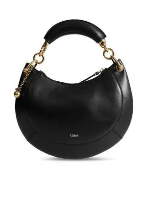 Chloé Banana Leather Shoulder Bag - Black