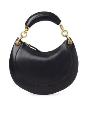 Chloé Banana Leather Shoulder Bag - Black