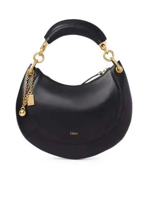 Chloé Banana Leather Shoulder Bag - Black