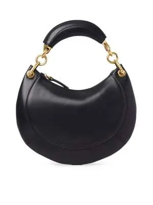 Chloé Banana Leather Shoulder Bag - Black