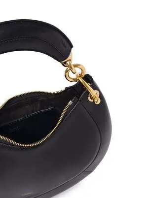 Chloé Banana Leather Shoulder Bag - Black