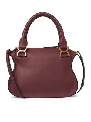 Chloé Small Marcie Bag In Granate Leather