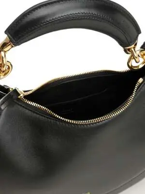 Chloé Half-moon Leather Shoulder Bag With Gold-tone Hardware - Black
