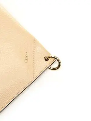 Chloé Spin Clutch Bag In Cowhide - Cream