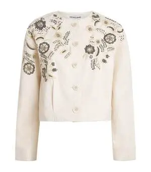 Veronica Beard Embroidered Emeren Jacket - Ivory