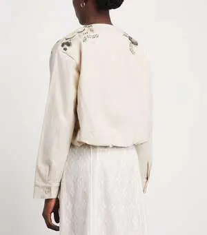 Veronica Beard Embroidered Emeren Jacket - Ivory