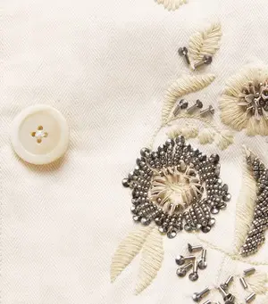 Veronica Beard Embroidered Emeren Jacket - Ivory