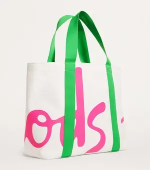 Harrods Medium Cotton Logo Tote Bag
