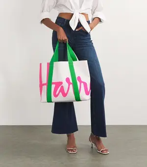Harrods Medium Cotton Logo Tote Bag