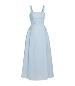 Rachel Gilbert Sophie Jacquard Maxi Dress - Blue