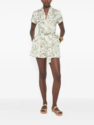 Alice + Olivia Lucy Printed Playsuit