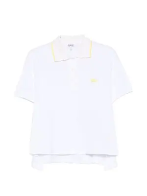Loewe Anagram Cotton Polo Shirt - White