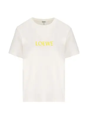 Loewe Logo Cotton T-shirt - White