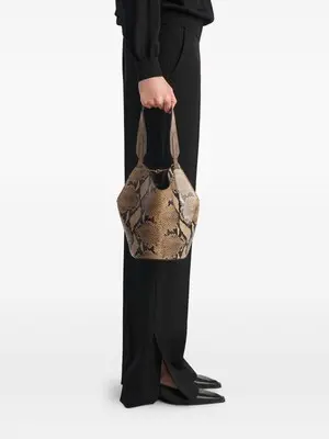 Khaite Lotus Mini Leather Bucket Bag