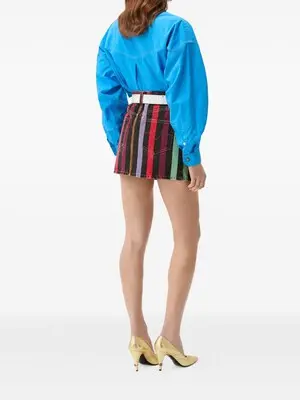 Versace Striped Denim Mini Skirt