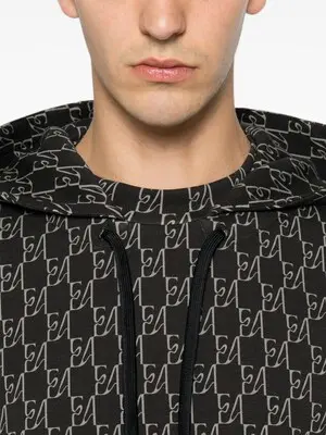 Emporio Armani Printed Cotton Hoodie