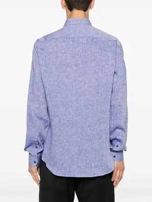 Emporio Armani Linen Shirt - Blue