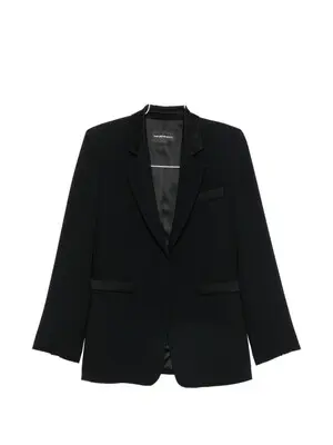 Emporio Armani Single-breasted Blazer Jacket - Black