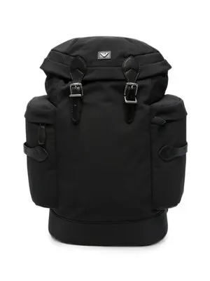 Emporio Armani Nylon Backpack - Black