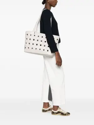 Emporio Armani Medium Woven Tote Bag