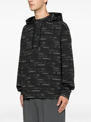 Emporio Armani Printed Cotton Hoodie