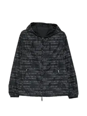 Emporio Armani Nylon Bomber Jacket - Blue