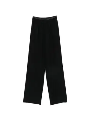 Emporio Armani Wide-leg Trousers - Black