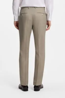 BOSS By Beckham Slim-fit Suit Pants In Virgin Wool