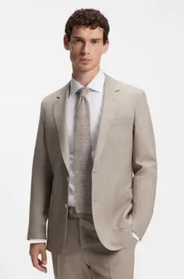 BOSS By Beckham Linen And Tussah Silk Neck Tie