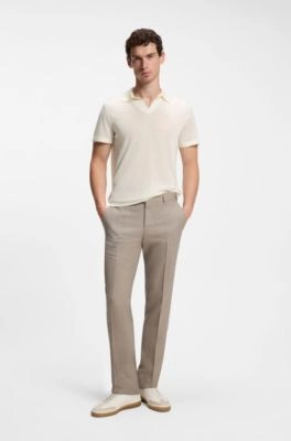 BOSS By Beckham Virgin Wool Knit Sweater - White