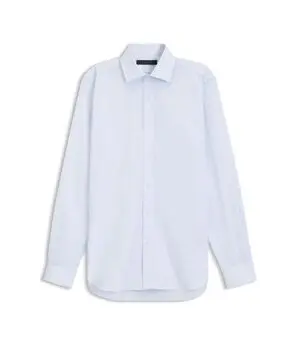 BOSS By Beckham Slim-fit Cotton Shirt - Light Blue