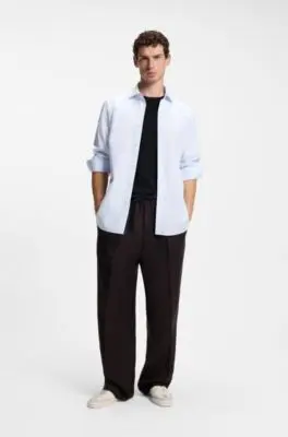 BOSS By Beckham Slim-fit Cotton Shirt