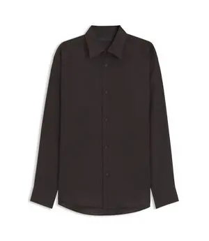 BOSS By Beckham Relaxed-fit Linen Shirt - Dark Brown