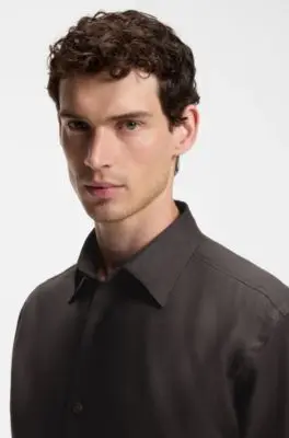BOSS By Beckham Relaxed-fit Linen Shirt