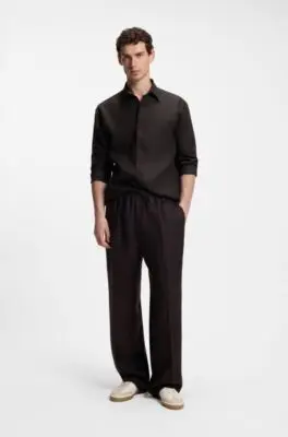 BOSS By Beckham Relaxed-fit Linen Shirt