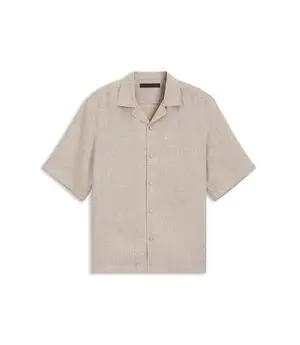 BOSS By Beckham Relaxed-fit Linen Shirt - Beige