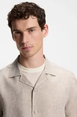 BOSS By Beckham Relaxed-fit Linen Shirt