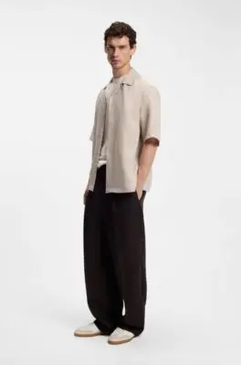 BOSS By Beckham Relaxed-fit Linen Shirt