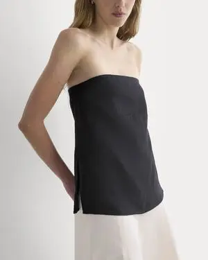 Everlane Tube Top, Stretch Linen Size - Black