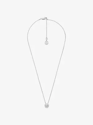 Michael Kors Pavé Logo Pendant Necklace