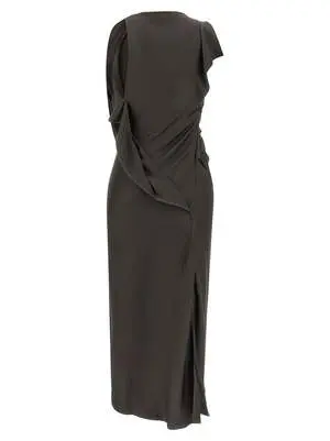 Victoria Beckham Kyra Crêpe Satin Midi Dress