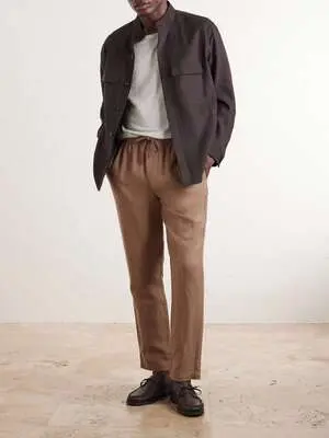 Onia Straight-leg Linen And Lyocell-blend Trousers